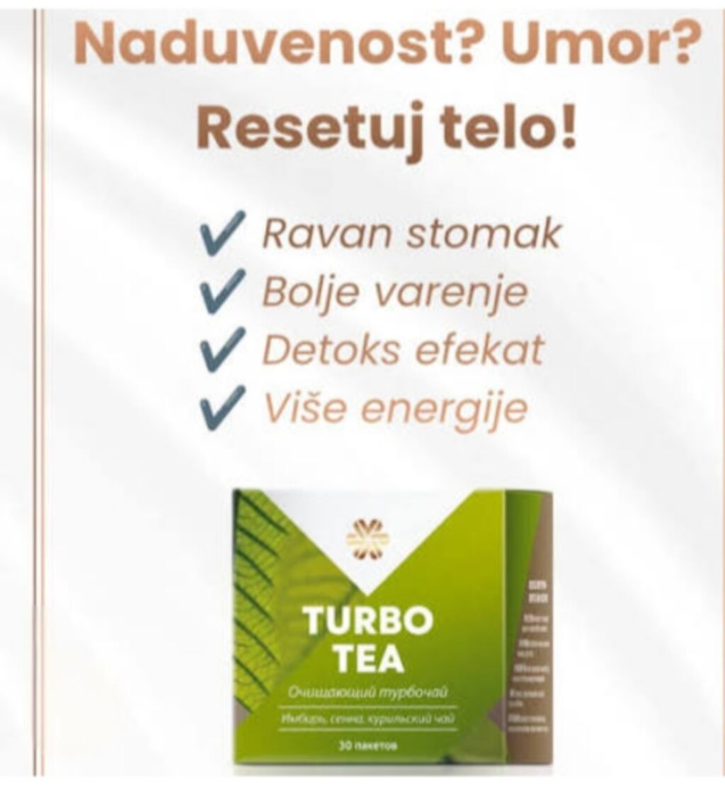 Turbo Tea – biljni čaj za reset tela - Namenjen za smanjenje