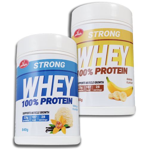Olympic Protein Strong Whey 100% Vanila i Banana 840g, 2 komada