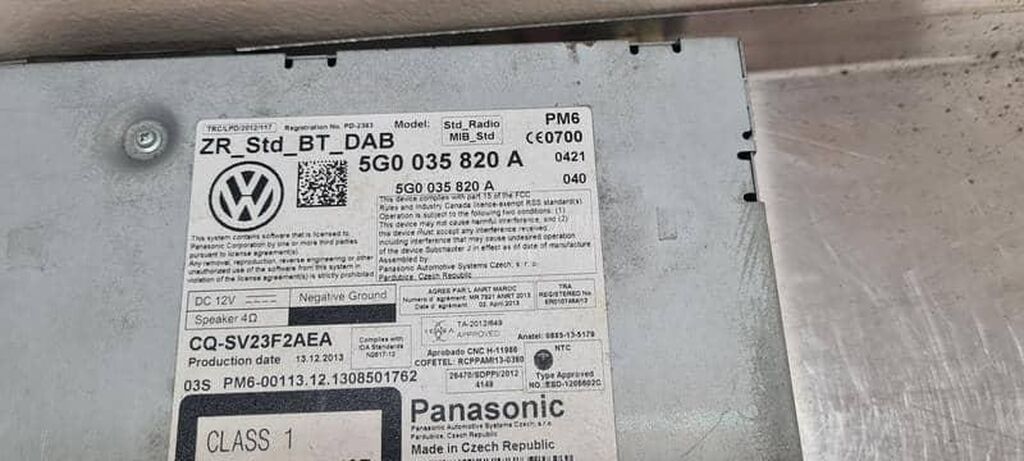 MULTIMEDIJA ZA VOLKSWAGEN GOLF 7 - 5G0035820A | Multimedija Golf 7