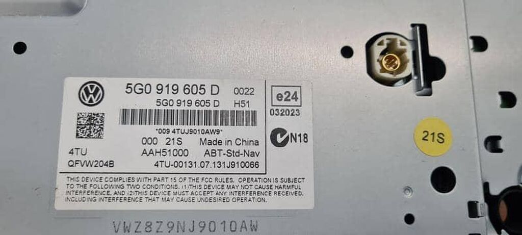 MULTIMEDIA ZA VOLKSWAGEN GOLF 7 - 5G0919605D | Multimedia Golf 7