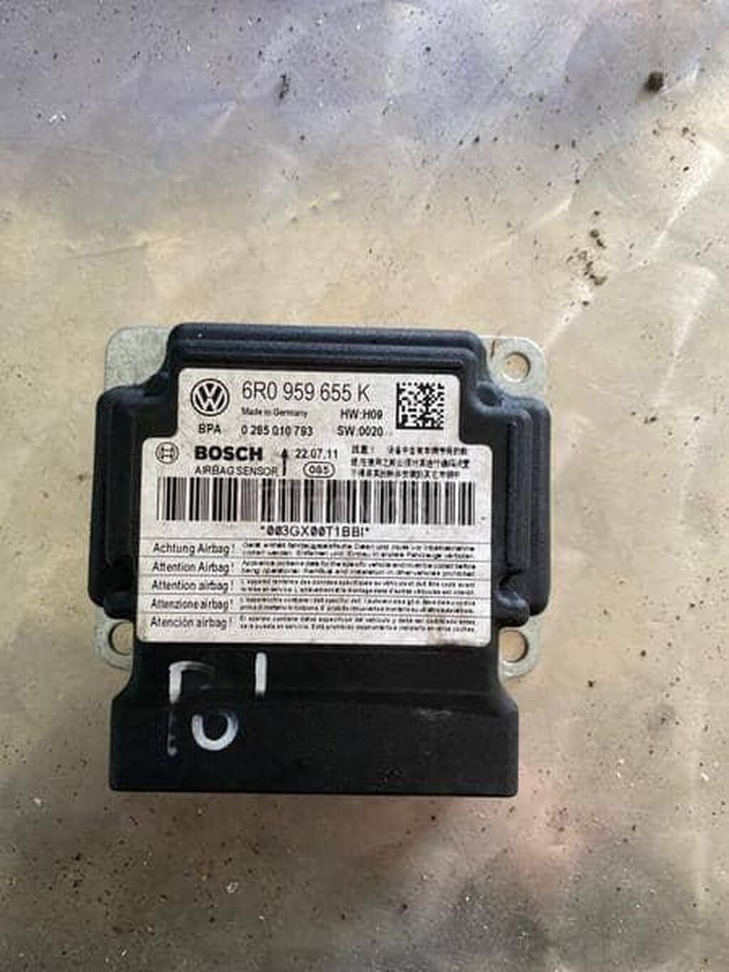 CENTRALA AIRBAG ZA VOLKSWAGEN POLO - 6R0959655K | Centrala airbag za