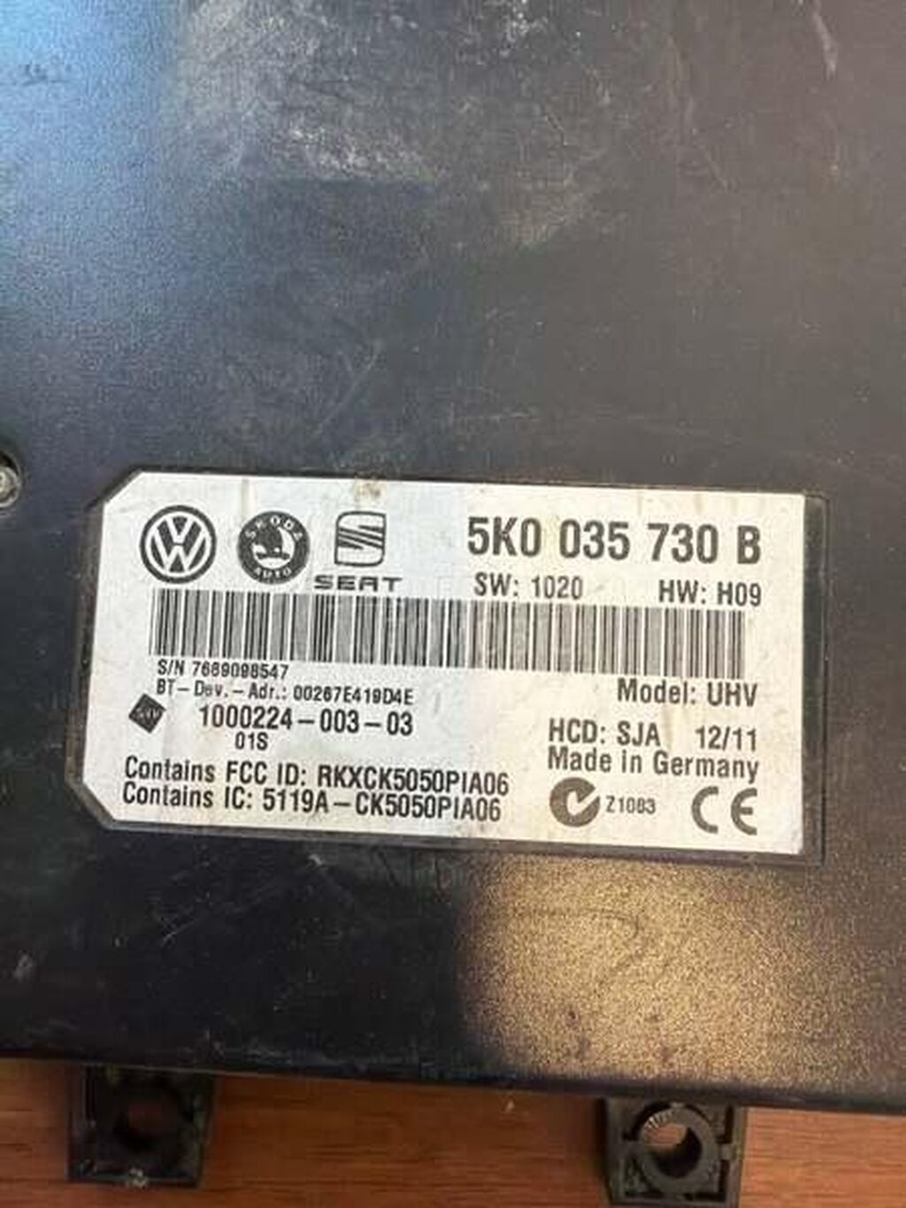 BLUETOOTH MODULE ZA VOLKSWAGEN GOLF 6, PASSAT B6, PASSAT B7 . -
