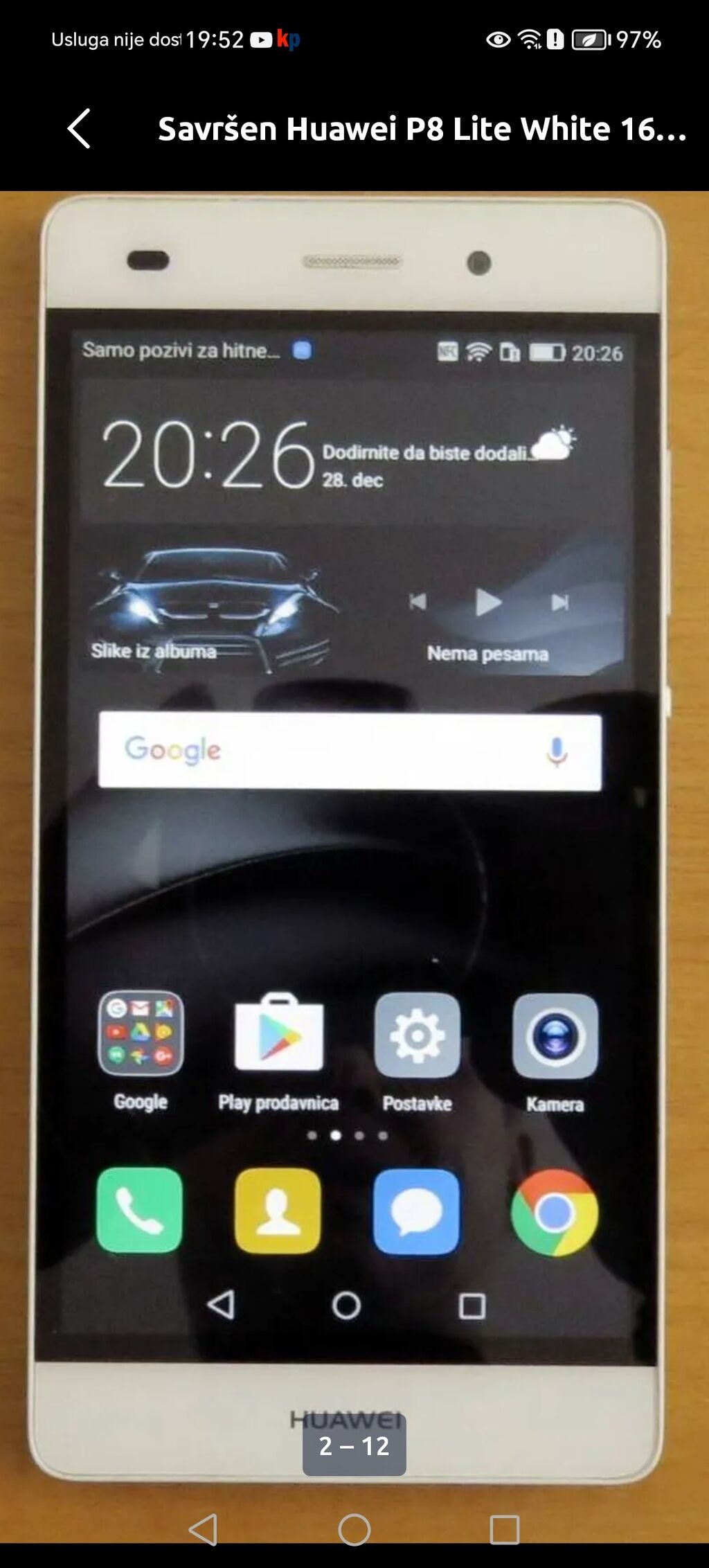 Huawei P8 Lite White – 16 GB - Elegantan beli dizajn sa Huawei logoom