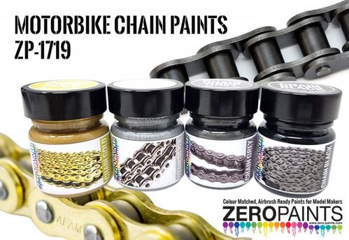 Zero Paints 1719-SILVER 1719 Silver Motorbike Chain Paints