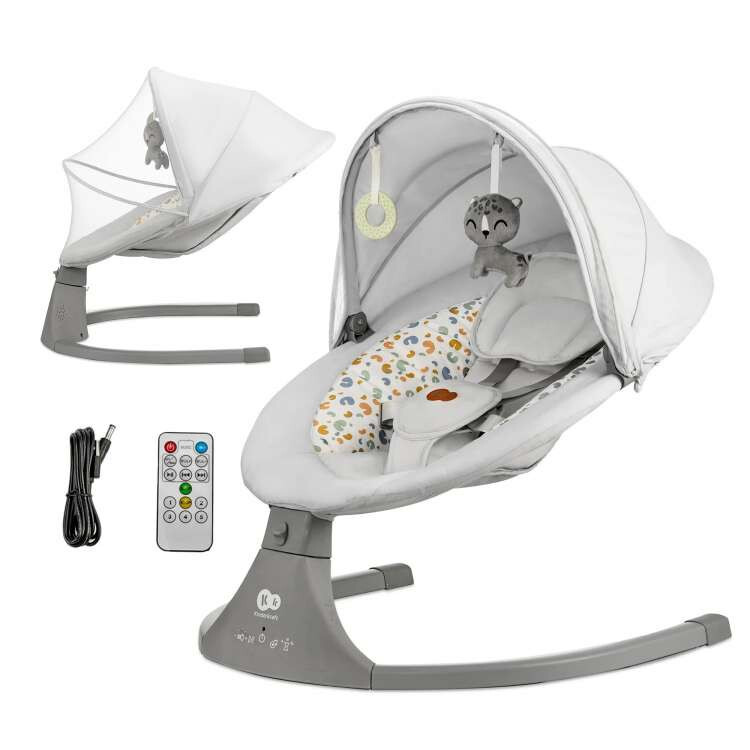 Kinderkraft stolica za ljuljanje lumi 2 light gray KBLUMI02LGR0000ID: EK000693289