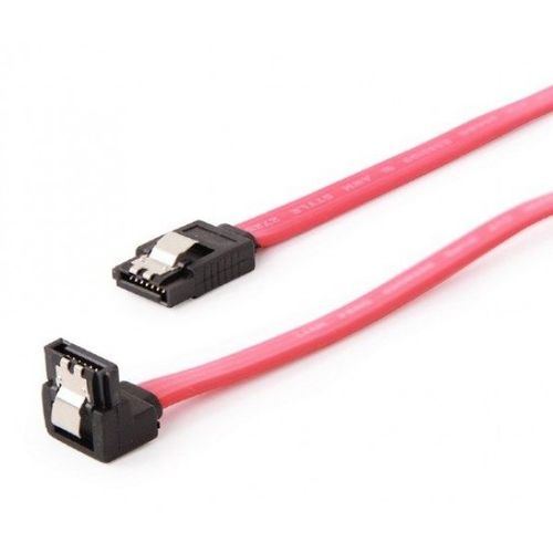 CC-SATAM-DATA90 Gembird Metal clips, Serial ATA data kabl flat 0,5m 90 degree bent connector