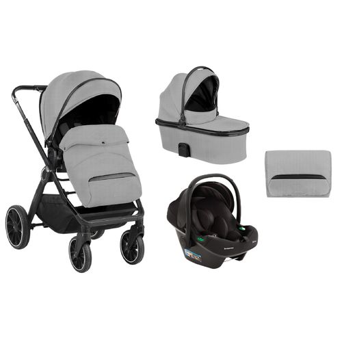Kikka Boo Kolica Tiffany 3in1 premium set sa autosedištem I-Xtend I-size i tvrdom korpom Light Grey