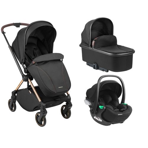 Kikka Boo Kolica Lanah 3in1 premium set sa autosedištem I-Xtend I-size i tvrdom korpom Black