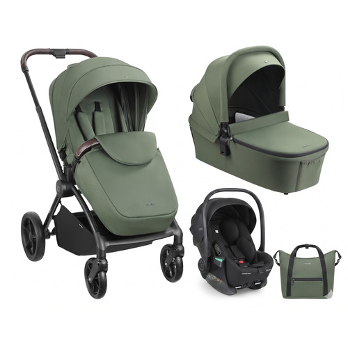 Kikka Boo Kolica Kara premium 3in1 set sa autosedištem I-Xtend I-size i tvrdom korpom Army Green