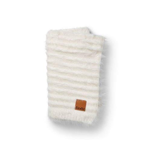 Elodie furry knit vanilla white pokrivač