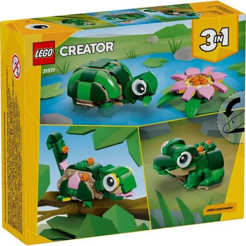 Lego Creator Turtle With A Water Lily Flower