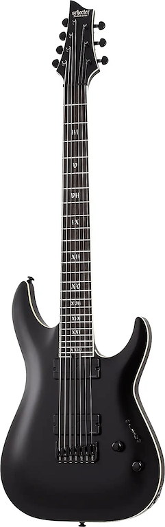 Schecter C-7 SLS Elite Evil Twin Satin Black 7-žičana električna gitara
