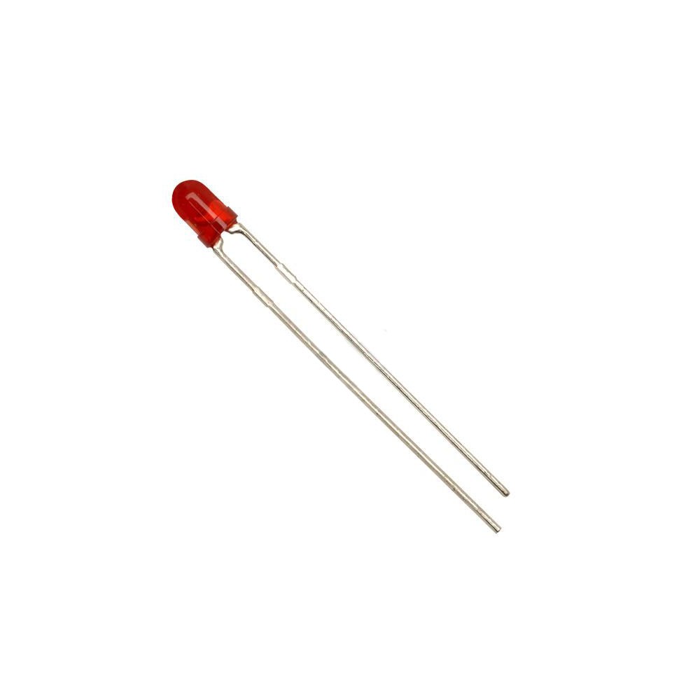 Led 3mm crvena 40-80 mcd , 45° , 2-2,4 V , 20mA
