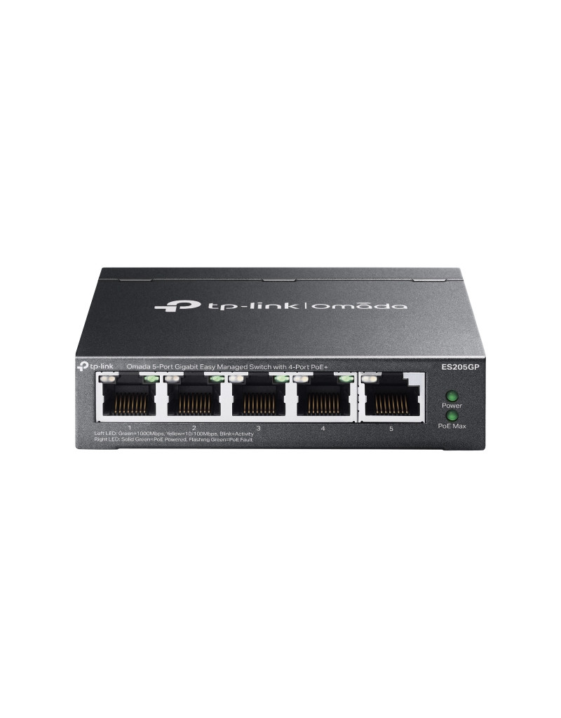 TP-LINK ES205GP Omada 5-Port Gigabit Easy Managed Switch with 4-Port PoE+