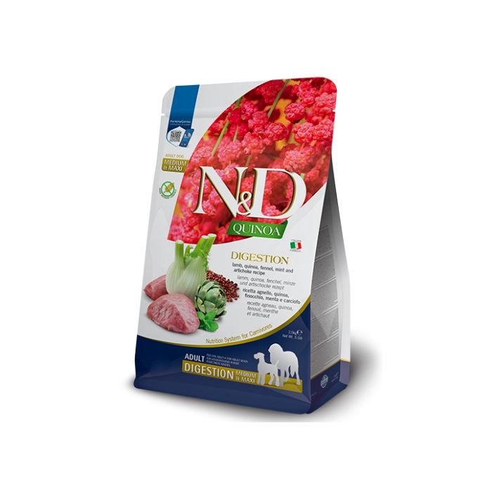 N&D Quinoa: Hrana za pse za podršku varenju Med/Max Adult Digestion, Jagnjetina & Kinoa