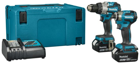Makita combiset udarni odvijač DTD173 + šrafilica DDF489; 2x5,0Ah; Makpac kofer - DLX2527TJ