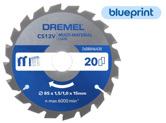 Dremel blueprint multi-materijal list kružne testere CS600; 85x15mm T20 - 2608846430