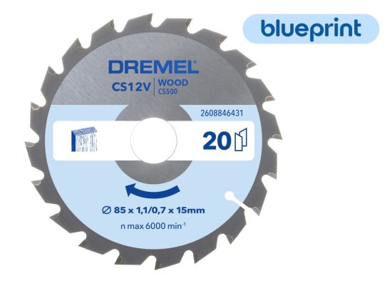 Dremel blueprint wood list kružne testere CS500; 85x15mm T20 - 2608846431