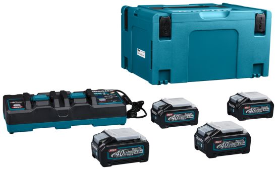 Set 4 x BL4040 akumulator 40V 4,0Ah XGT + dupli punjač 191U28-6 Makita