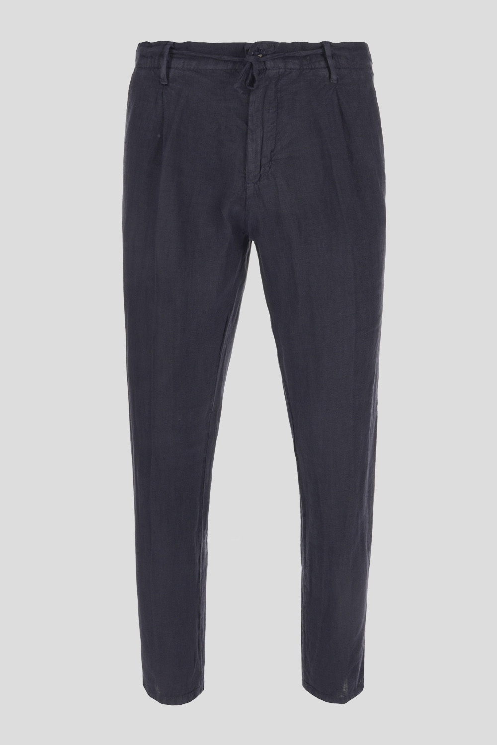 Casual teget lanene pantalone sa učkurom 490I