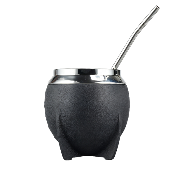 MATE KOŽNA ŠOLJA 280ML + FILTER SLAMČICA (BOMBILA)