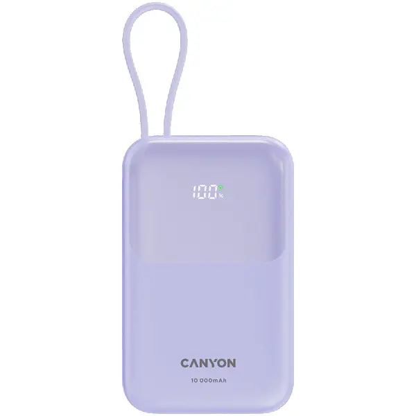 CANYON power bank OnPower 101 built-in cable 10000 mAh PD22.5W Purple ( CNS-CPB101PU )