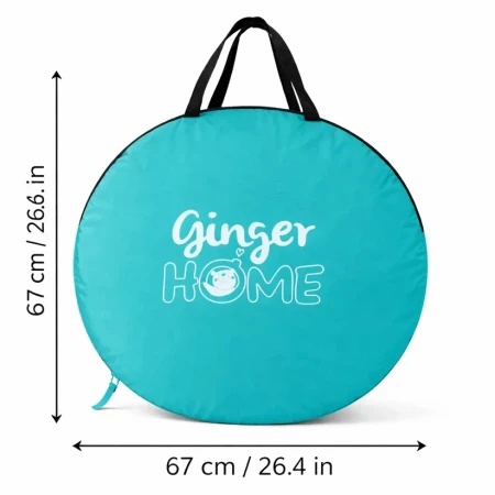 Kinder Home dečiji šator za igru na rasklapanje sa uv zaštitom 50+ – okrugli, lagan i sklopiv, za plažu i baštu, 150×150×90 cm ( GH-T-02 )