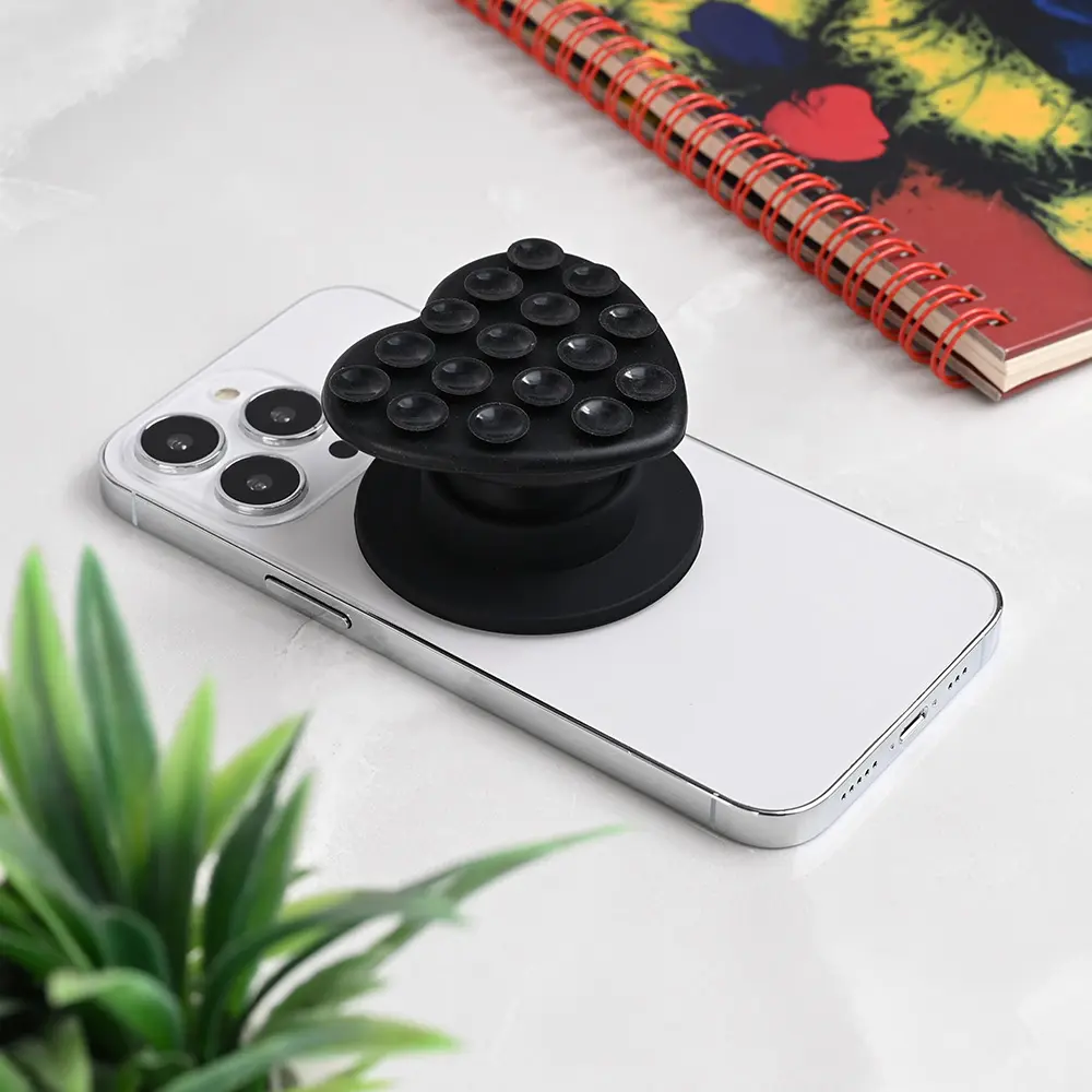 Stiker za mobilni telefon Magnetic Heart, Crni