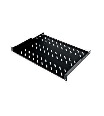 19"Polica fiksna,dubine 350mm,1HU,nosivosti 50kg,crna
RAL9005 (crna), montaža u 4 tačke