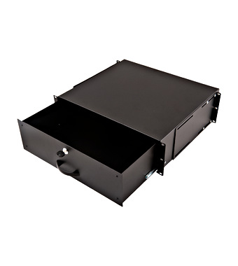 19"Fioka za dokumenta,dubine 400mm,3HU,nosivosti 25kg,crna
RAL9005 (crna), montaža u 4 tačke, sa bravicom