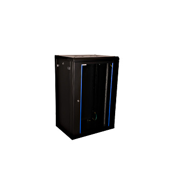 19"Nazidni orman 18HU/912x600x450 (VxŠxD),80kg,IP20,crni
RAL9005 (crna), staklena vrata, IP20