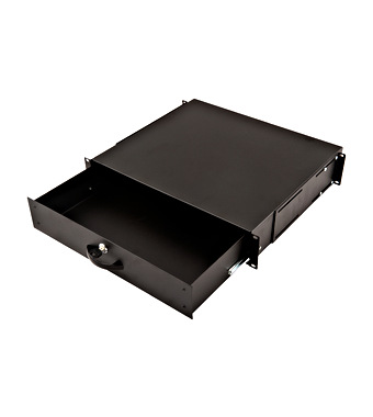 19"Fioka za dokumenta,dubine 400mm,2HU,nosivosti 25kg,crna
RAL9005 (crna), montaža u 4 tačke, sa bravicom
