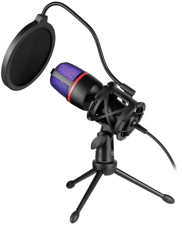 Defender Gaming stream mikrofon Defender Forte GMC 300, 3.5mm, 1.5m, Crni