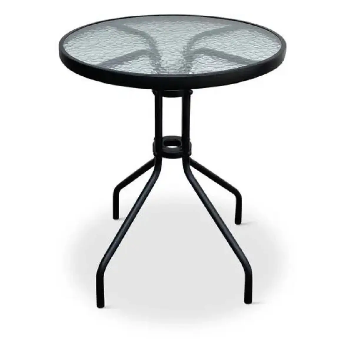 Elegantni baštenski sto, metal staklo, 60x71cm