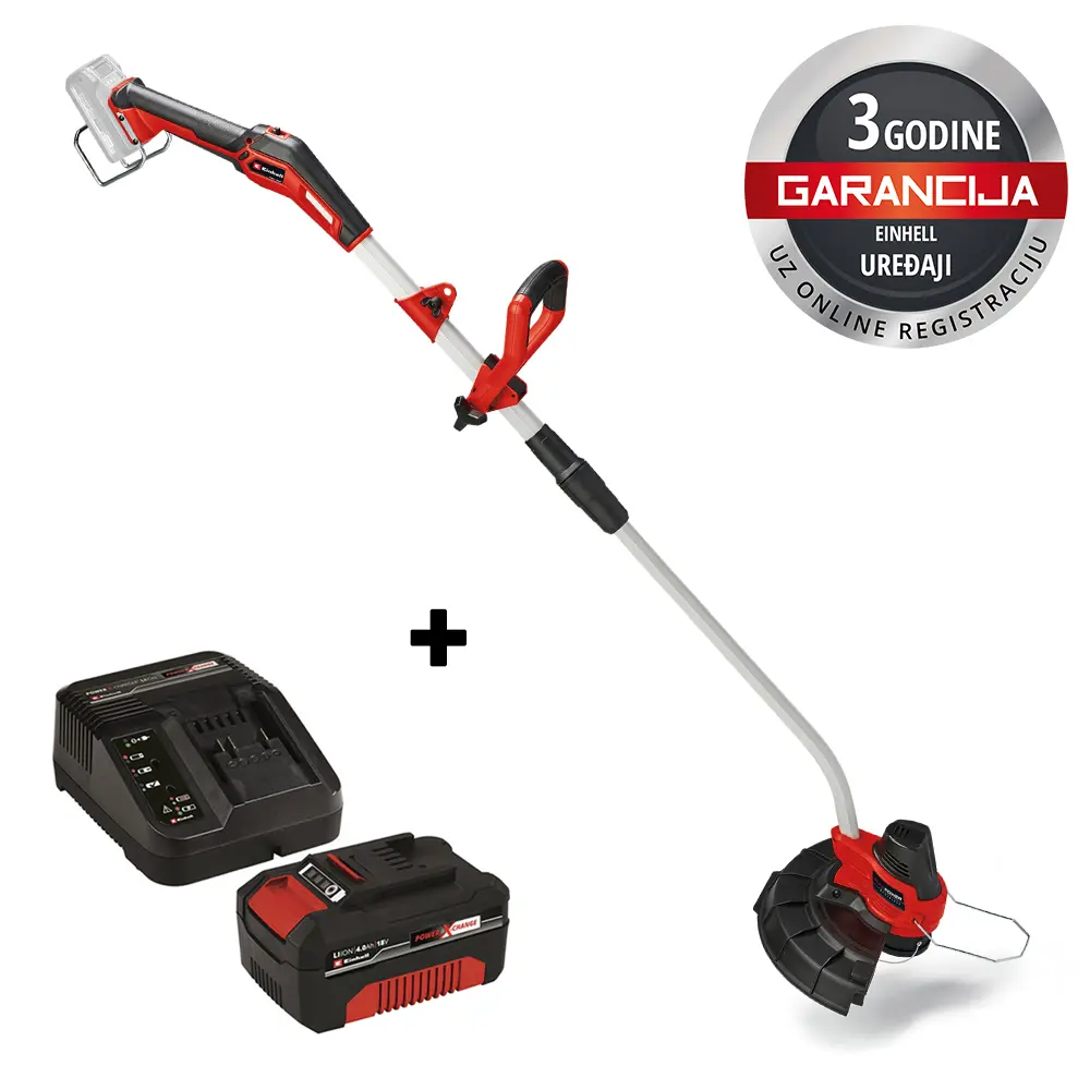 Einhell Akumulatorski trimer za travu GE-CT 18/33 Li E, 1x4.0 Ah