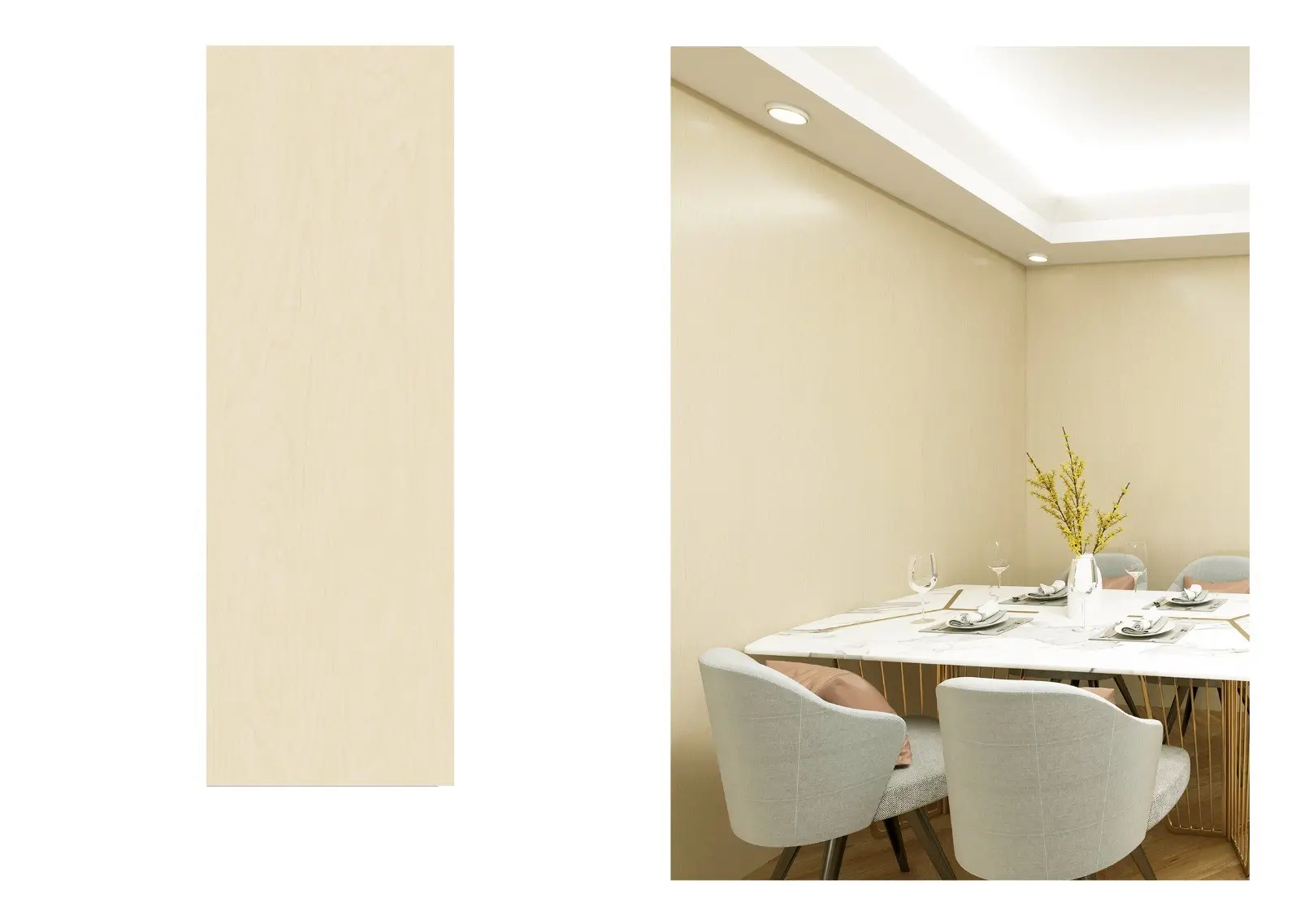 Vinilis Zidni panel SPC, 260 x 60 cm, Svetli javor
