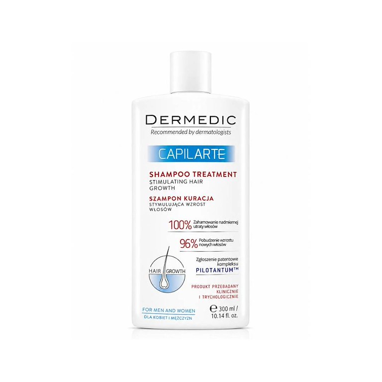 DERMEDIC CAPILARTE Stimulating Hair Growth Šampon za Stimulisanje Rasta Kose 300 mL