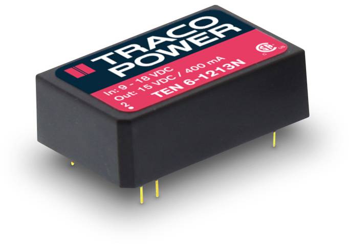 TracoPower TEN 6-2412N DC/DC napajanje – ispravljac za stampanu plocu 24 V/DC 12 V/DC 500 mA 6 W Broj izlaza: 1 x.