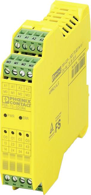 sigurnosni relej PSR-SCP- 24DC/TS/SDOR4/4X1 Phoenix Contact Radni napon (broj): 24 V/DC 4 kontakta (s k V k D) 22,5 k 99 k 114,5 mm 1 kom.