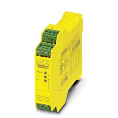 sigurnosni relej PSR-SPP- 24UC/ESA2/4X1/1X2/B Phoenix Contact Radni napon (broj): 24 V/DC, 24 V/AC 4 kontakta (s k V k D) 22,5 k 112 k 114,5 mm 1 kom.