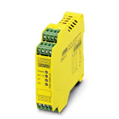 sigurnosni relej PSR-SCP- 24UC/ESM4/3X1/1X2/B Phoenix Contact Radni napon (broj): 24 V/DC, 24 V/AC 3 kontakta (s k V k D) 22,5 k 99 k 114,5 mm sa signalnom strujom 1 kom.