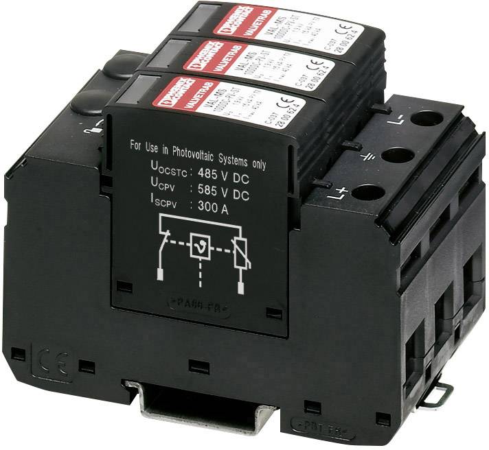 Phoenix Contact 2800628 VAL-MS 1000DC-PV/2+V odvodnik prenapona Zastita od prenapona za: fotonaponski uredjaj 15 kA 1 kom.