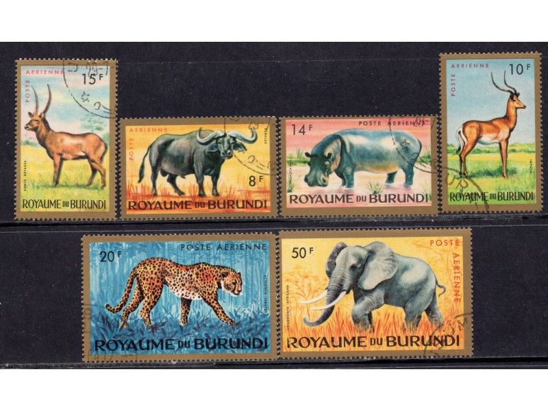 070 Burundi - Fauna - Žigosane marke
