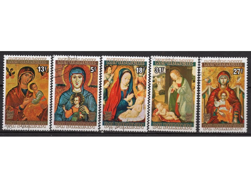119 - Burundi - Umetnost - Ikone - Žigosane marke