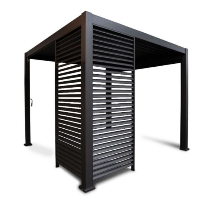 Pregrada sa pokretnim lamelama antracit za pergolu (973798,973799,974167) alu 93x240cm