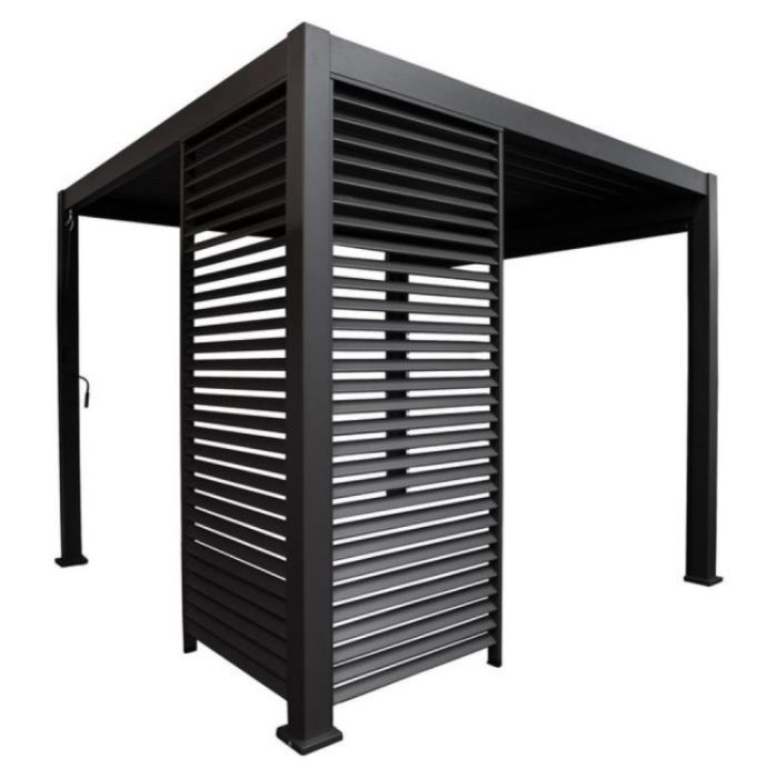 Pregrada za bioklimatku pergolu antracit sa lamelama 973798 i 973799 alu 93x236 cm