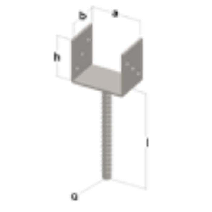 Stopa za grede tip u/i 100x141x100x250x5x20
