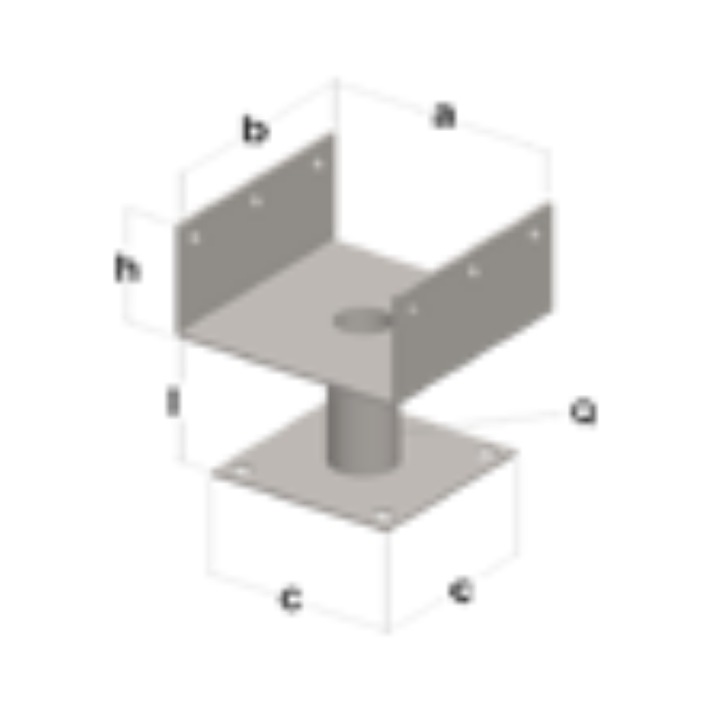 Stopa za grede tip u/ii 120x120x60x80x3x30