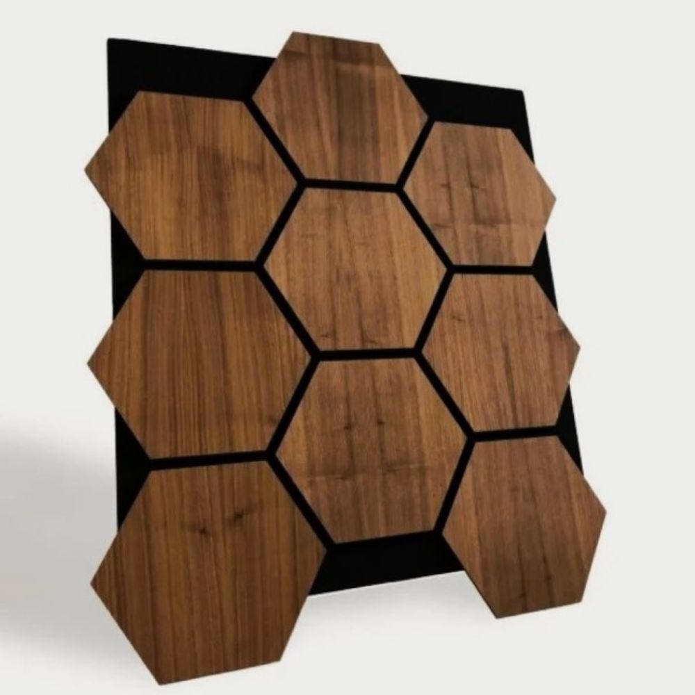 Panel romb dezen tamni dekor 602x525x19mm aku012
