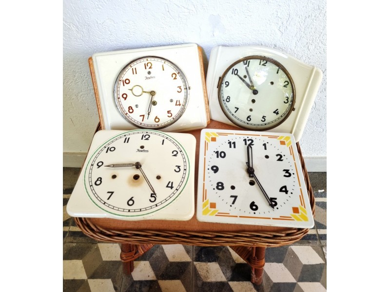 LOT 4 keramicka vintage zidna sata Mauthe, Junghans...